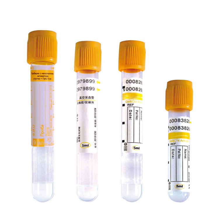 Yellow Top 3ml 5ml 9ml Serum And Plasma Separation Gel And Clot ...