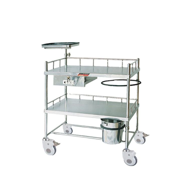 Hospital trolley instrument cart medicine trolley with drawers bucket ...